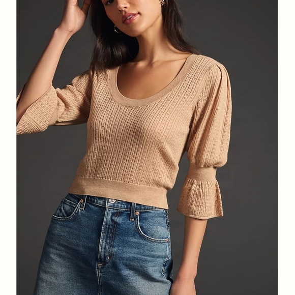 PAIGE | Tops | Paige Denim Magnolia Pointelle Top In Coral Htf S Nwt ...